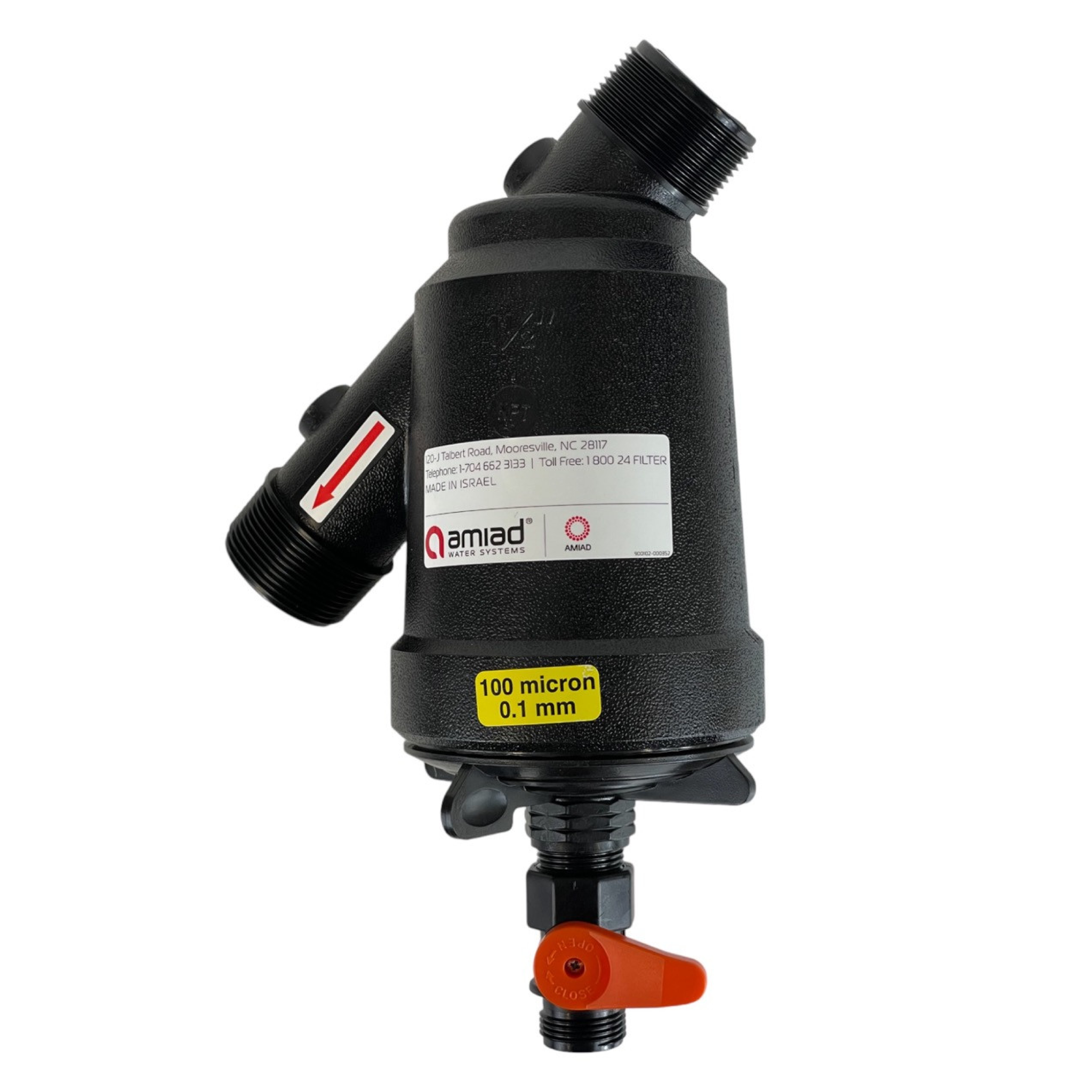 Amiad Compact 1" Y-Filter w/ Flush Valve - MPT