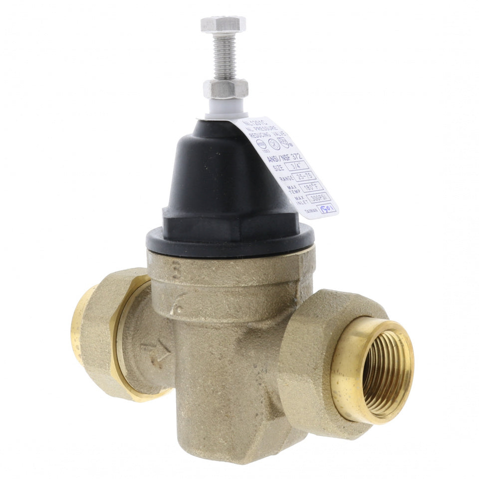 1" Double Union Pressure Reducing Valve w/SSNB, PVC Bonnet 25-75 psi