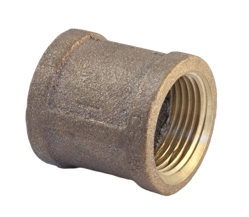 1-1/4" LEAD FREE bronze coupling